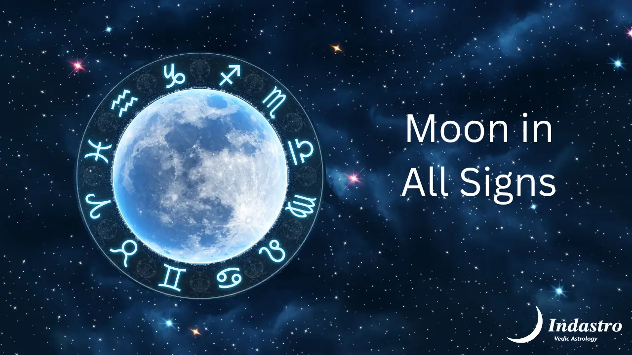 The Moon in different zodiac signs by Indastro